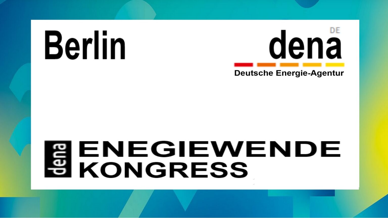 Veranstaltung dena 16. Energiewende-Kongress 03. und 04. November 2025